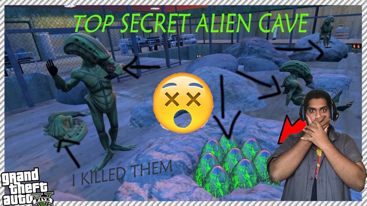 GTA 5 4K GAMEPLAY: TOP SECRET ALIEN CAVE AND HIDEOUT INSIDE OCEAN: GTA ...