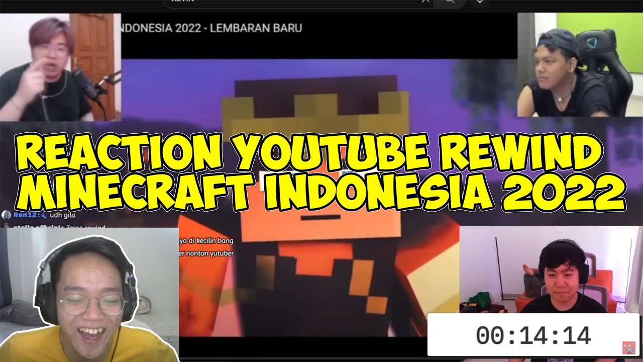 AKU REACTION ELESTIALHD, CHUM KEVIN, GENAH, REACT YOUTUBE REWIND ...