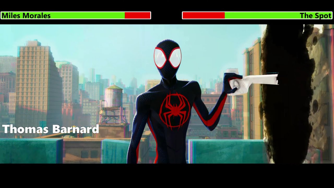 Miles Morales vs. The Spot (First Fight) with healthbars - YouTube