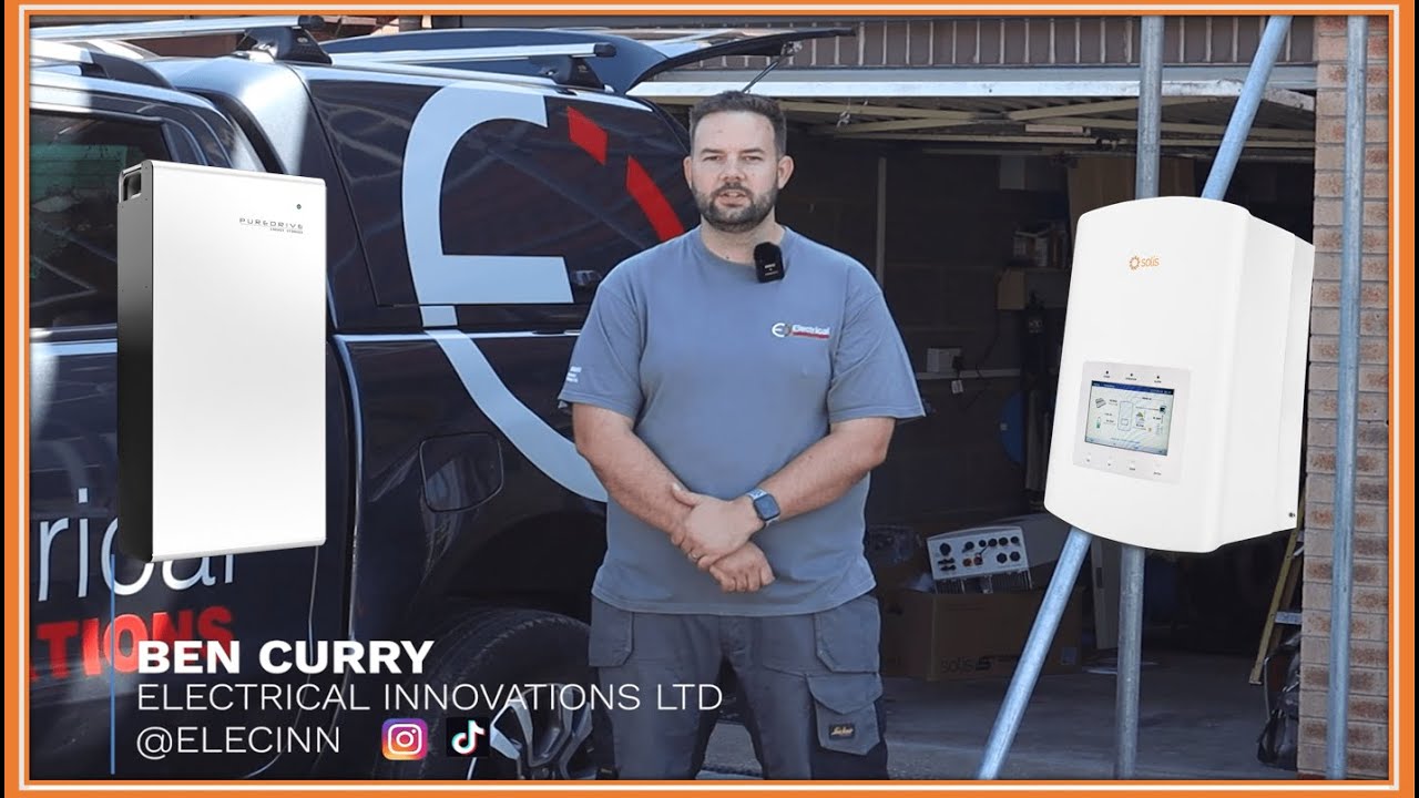 Solis Hybrid Inverter and Puredrive battery installation - YouTube