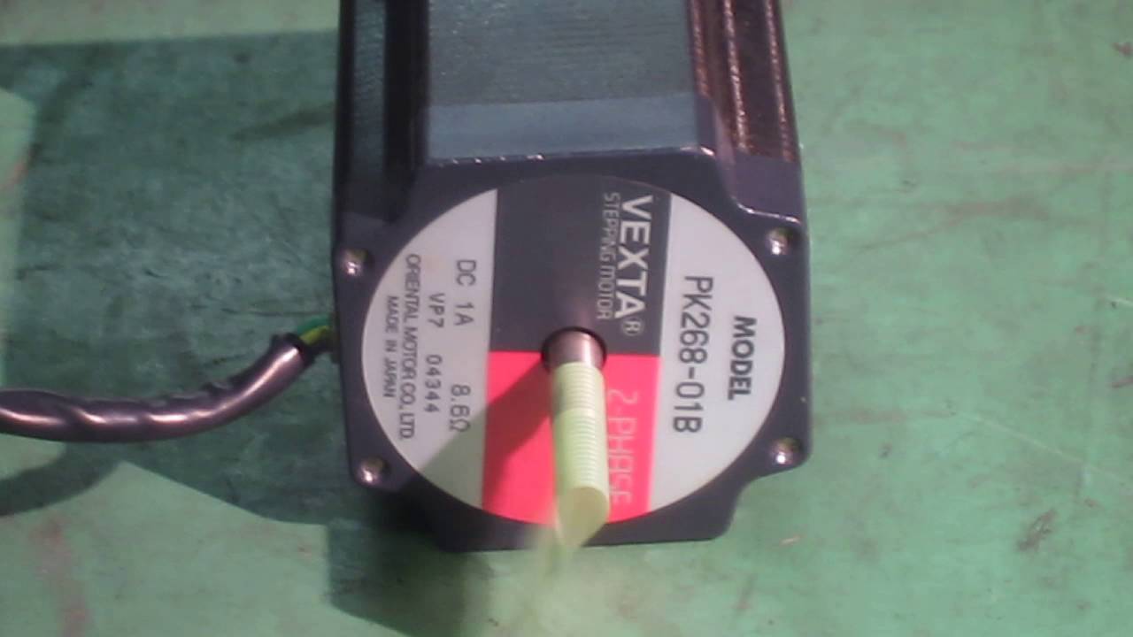 ORIENTAL MOTOR PK268-01B 2-phase stepping motor 動作確認 - YouTube