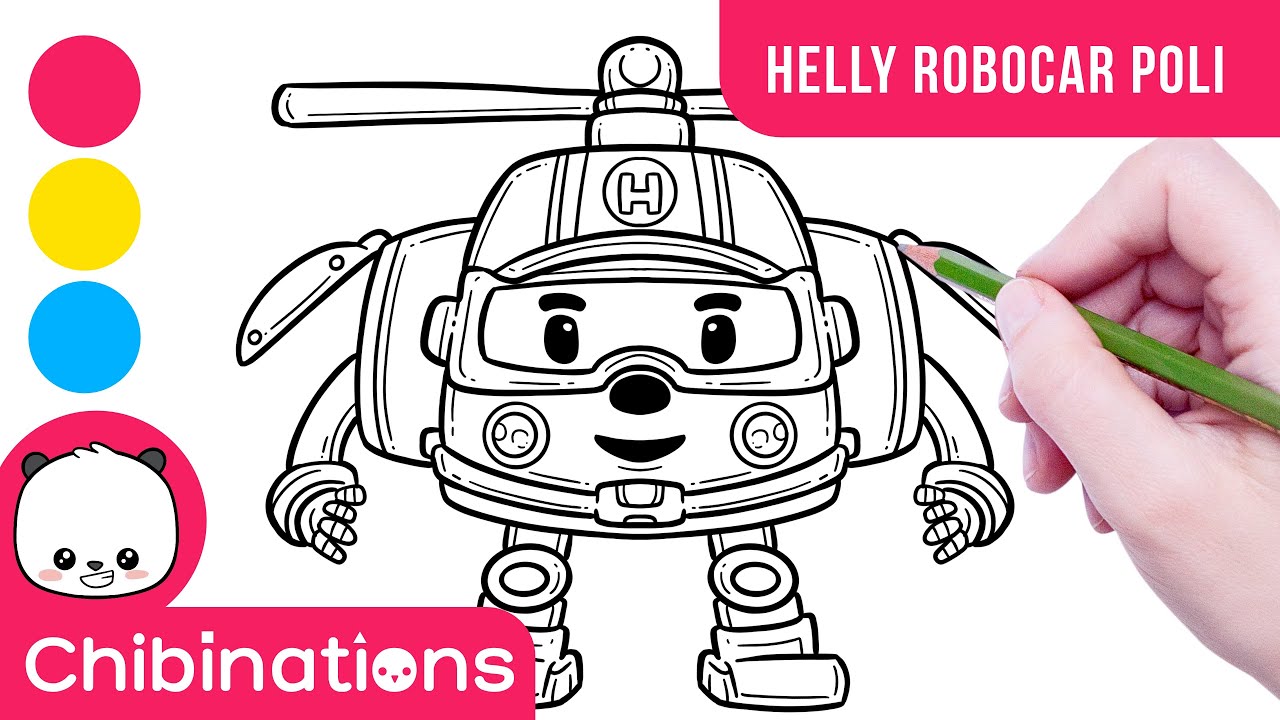 Menggambar dan Mewarnai Helly Robocar Poli | How to Draw Helly Robocar Poli | CHIBINATIONS ...