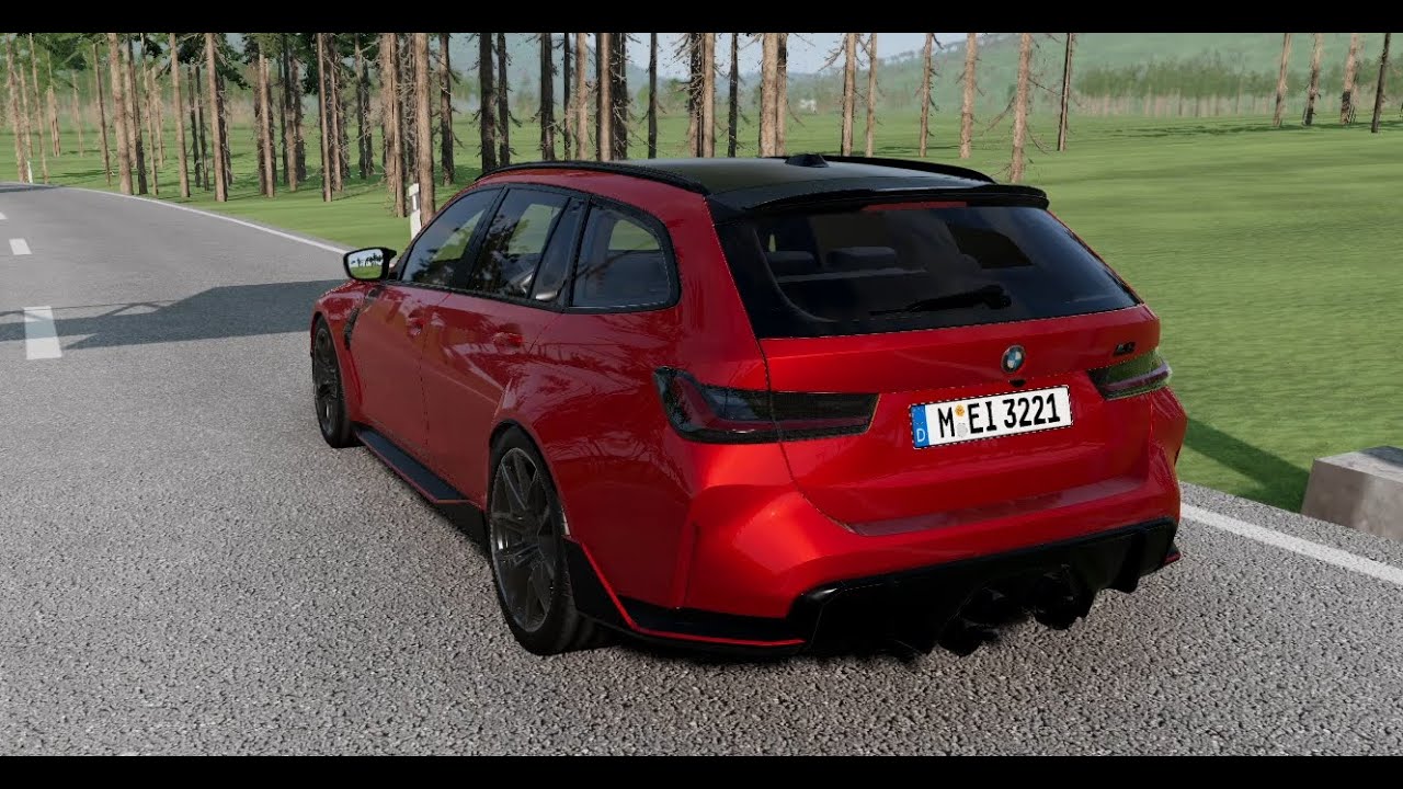 BeamNG.drive - BMW M3 Touring G81 (Próba Autostradowa, vmax) - YouTube