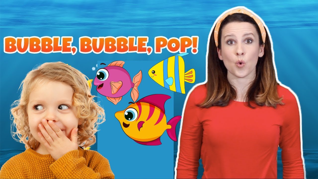 One little blue fish - Bubble Bubble pop - Ms Rachel Toddler Learning # ...
