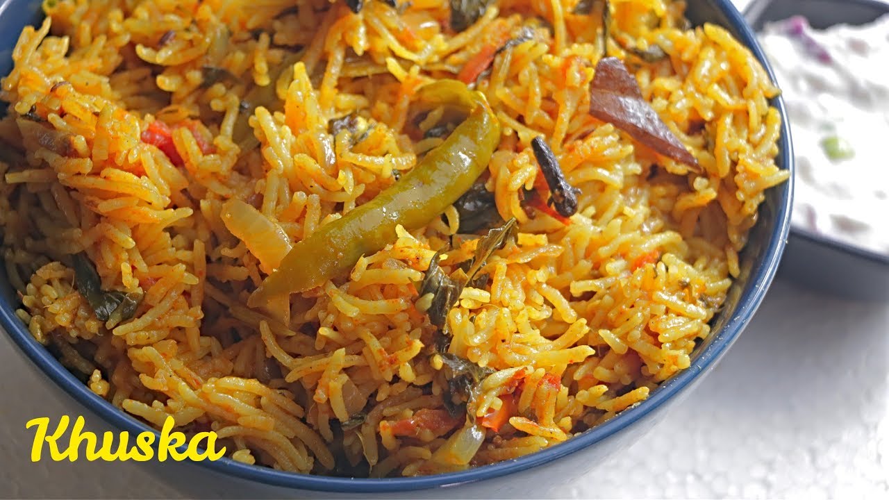 KHUSKA| Plain Veg Flavored Rice| ఖుస్కా| బెస్ట్ పులావ్|Khuska Pulao In ...