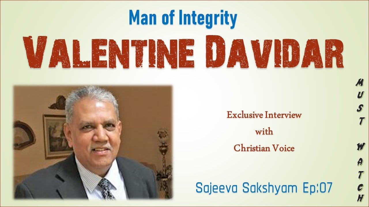 || Man of Integrity Mr. Valentine Davidar Full Interview ||Sajeeva ...