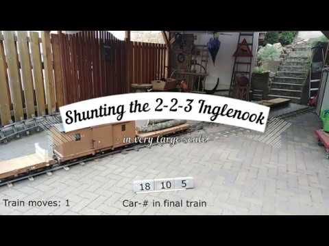 2-2-3 Inglenook shunting puzzle (in large scale) - YouTube