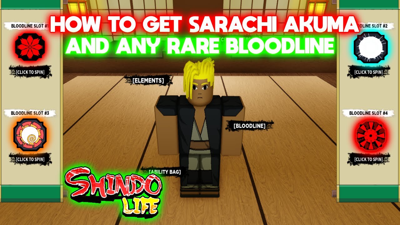 [NEW UPDATE HOW TO GET SARACHI AKUMA OR ANY RAREBLOOD LINE IN SHINDO ...