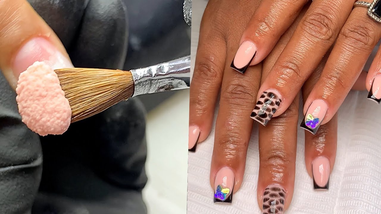 Classy Easy Acrylic Nails For Beginners ASMR - YouTube