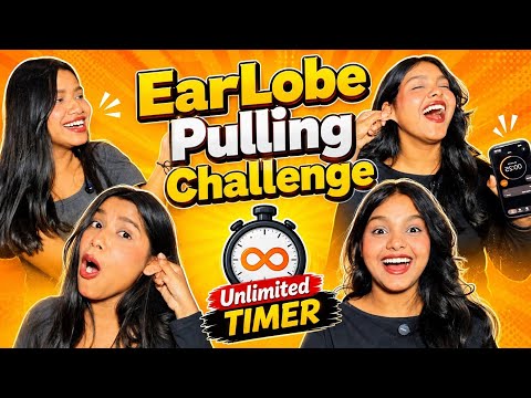 EXTREME👂EARLOBE PULLING CHALLENGE WITH MY BESTIE 😂 Unlimited Timer #funny #challenge #bestie 