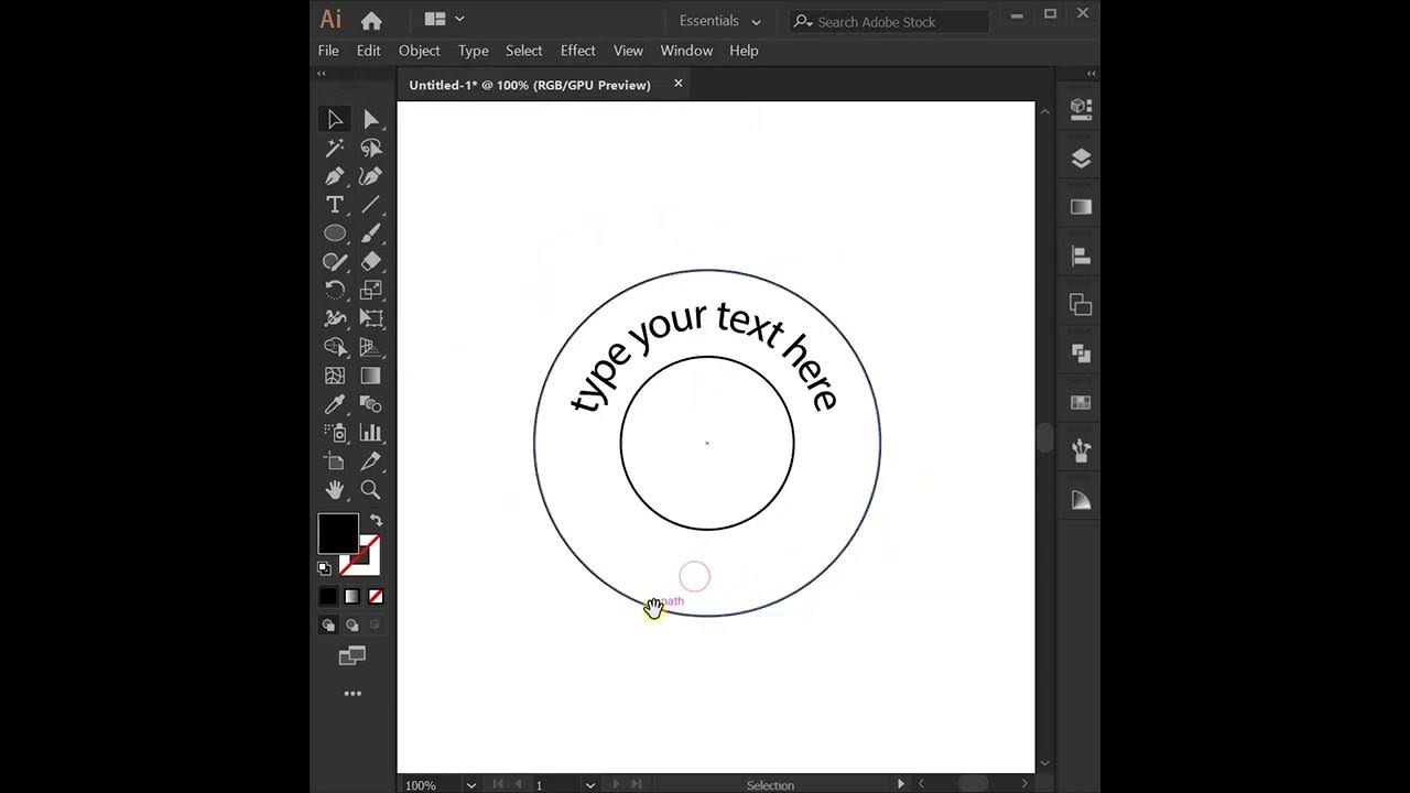 How to Curve text in Adobe Illustrator - YouTube