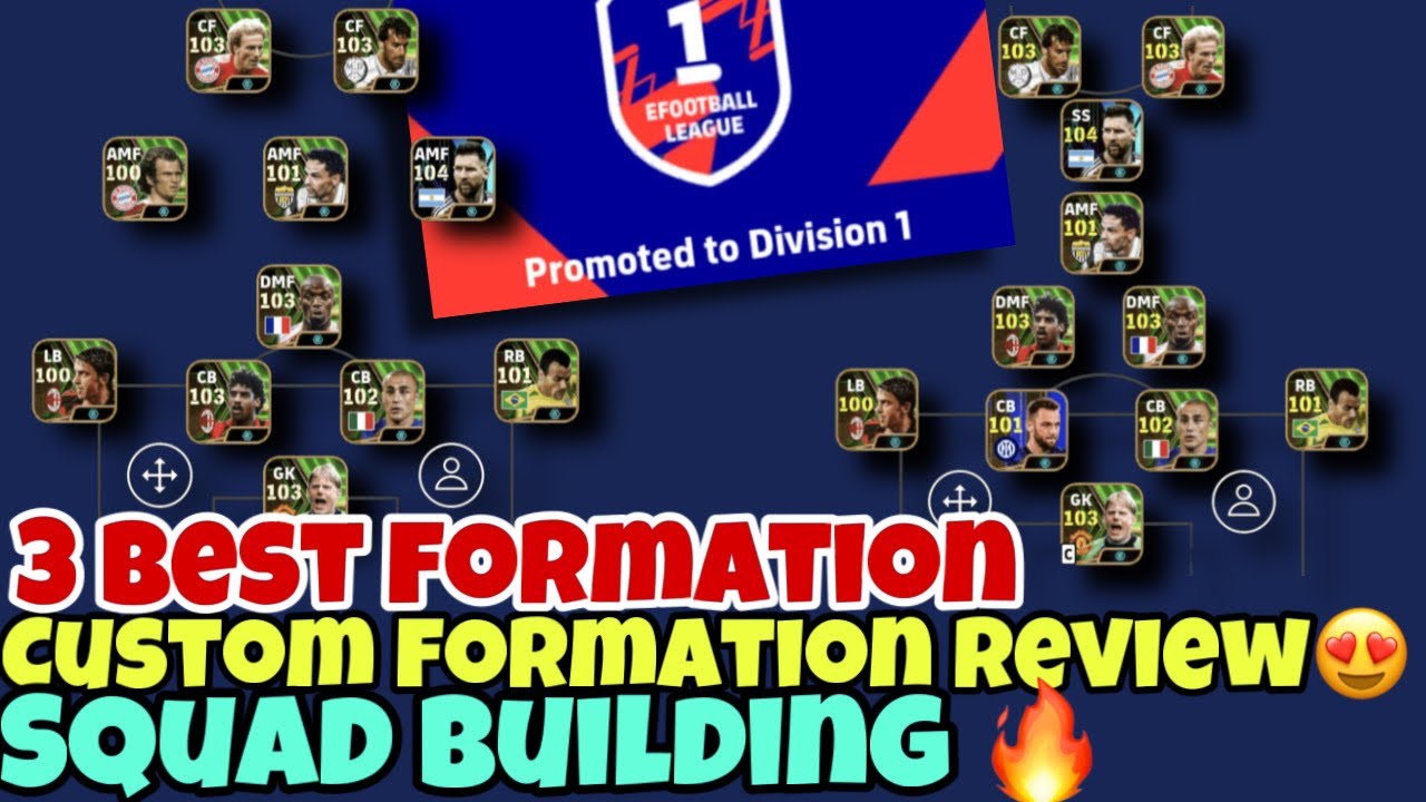 BEST EFOOTBALL CUSTOM FORMATION😍|SQAUD BUILDING😍|FORMATION|TIPS AND ...