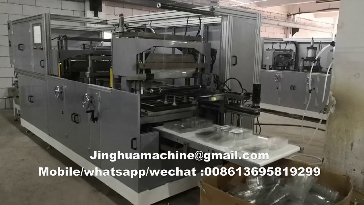 Automatic PP/PS/PVC/PET clamshell Thermoforming Machine - YouTube