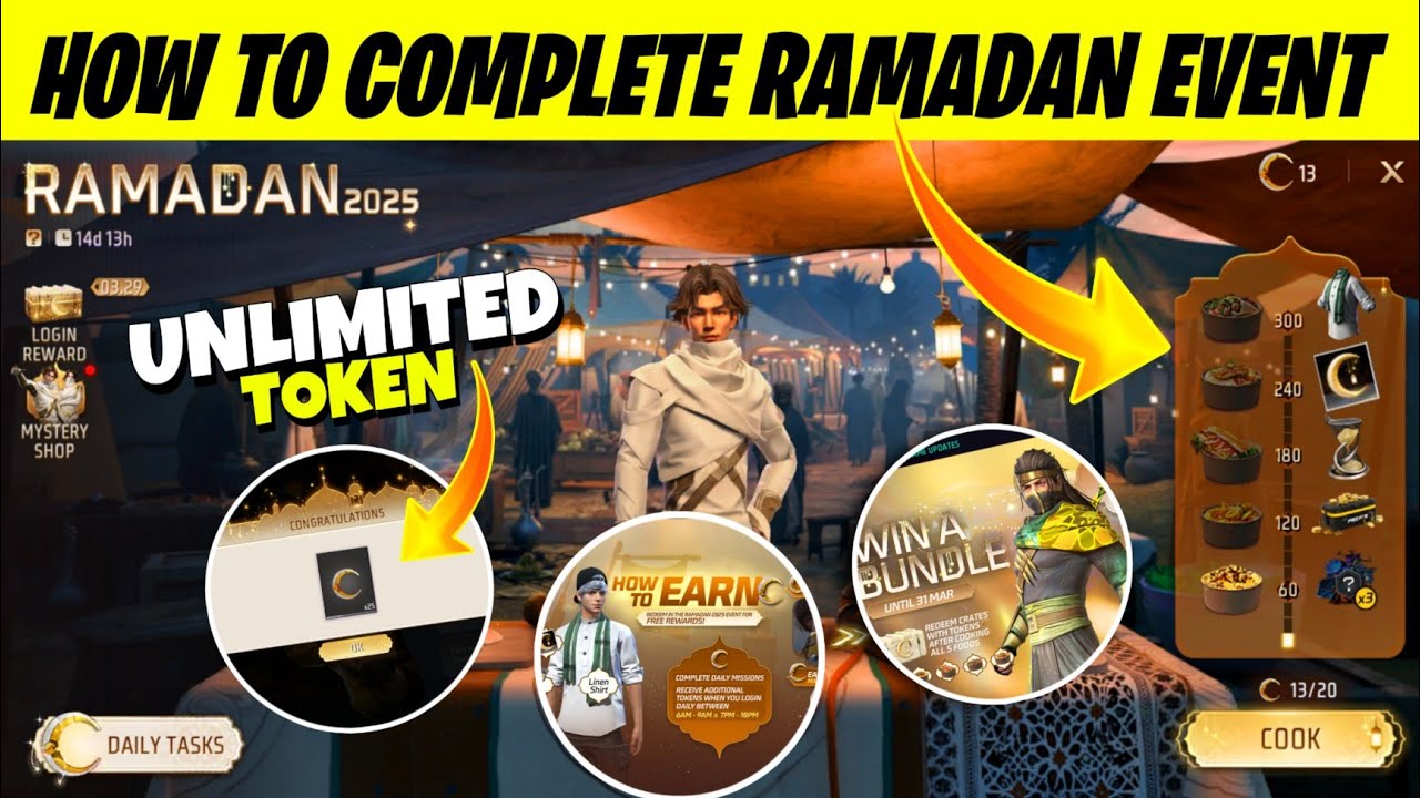 How To Complete Ramadan Event 2025 | ramadan event free fire| Free Fire ...