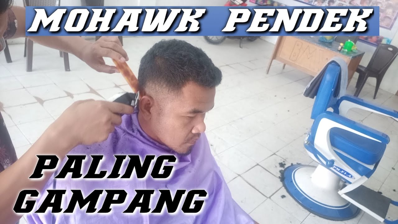 cara potong rambut pria model mohawk - YouTube