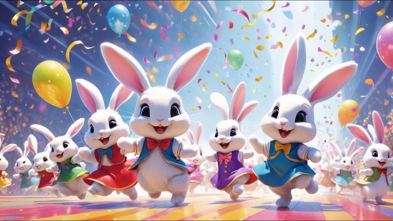 "Bunny Hop Parade 🐰 | Fun Easter Dance Song for Kids | Happy Bunny Song ...