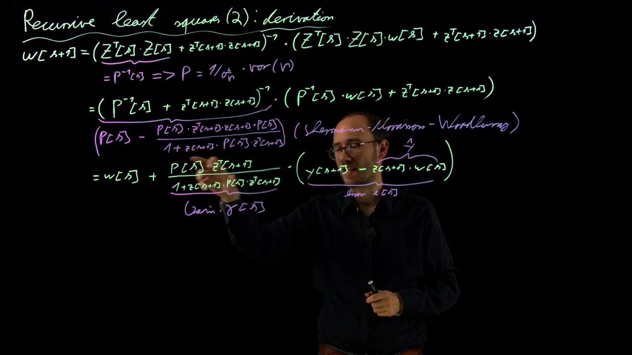 Recursive least squares: derivation part 2/2 (DS4DS 2.13) - YouTube
