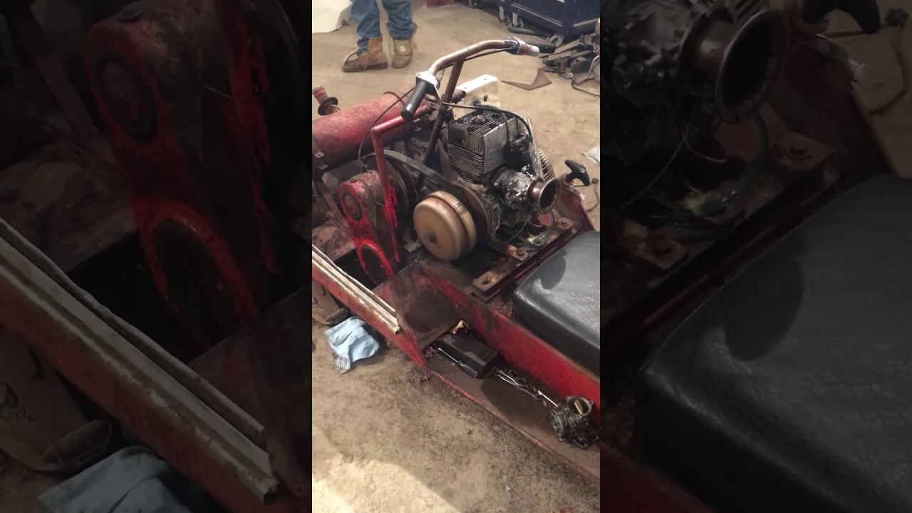 Homelite snowmobile - YouTube