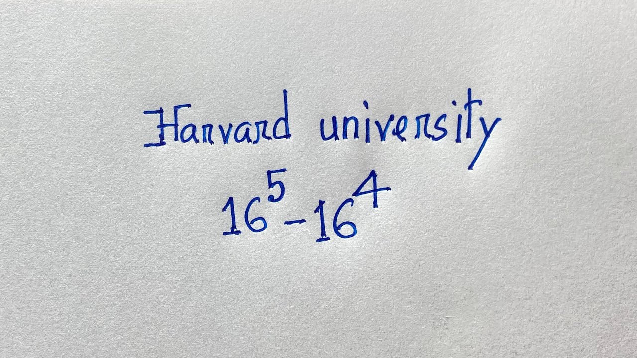 Harvard University Entrance Exams interviews maths tricks | Exponential ...