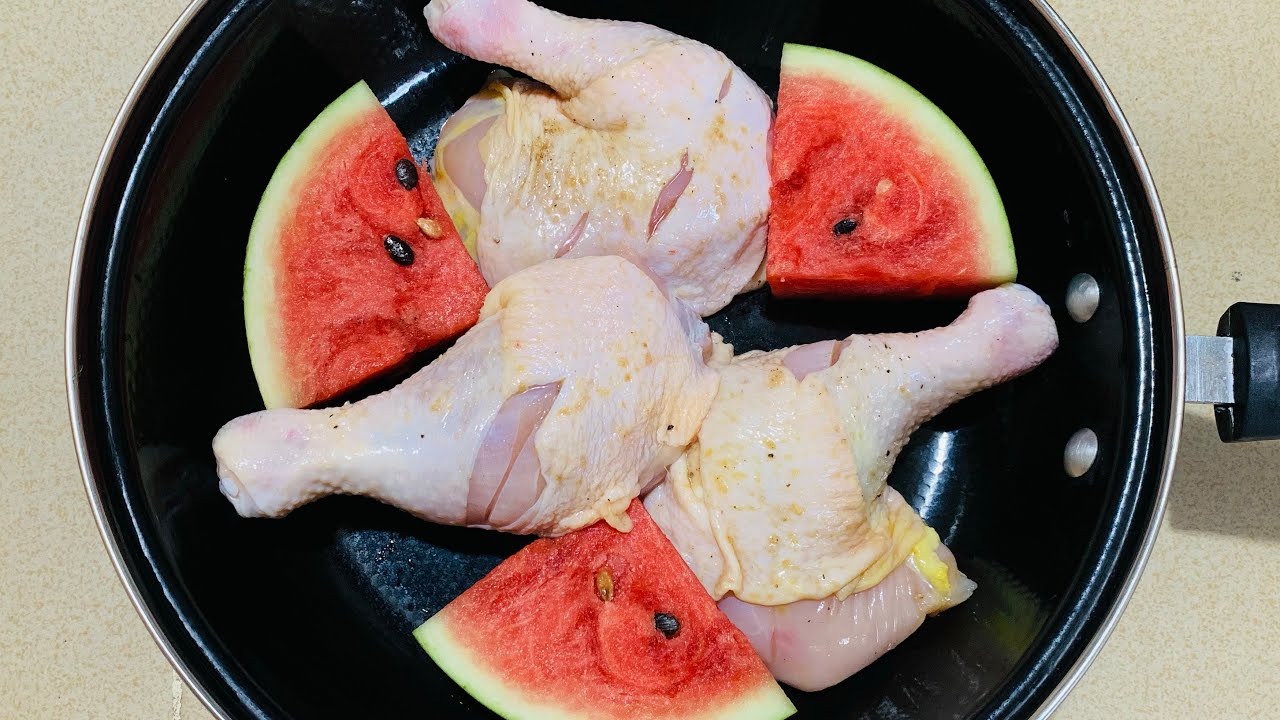 Delicious Cooking chicken legs with watermelon - YouTube