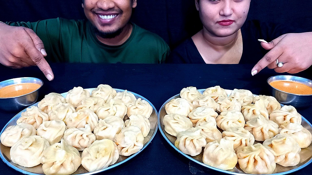 CHICKEN MOMOS CHALLENGE | CHICKEN MOMOS | CHICKEN MOMOS EATING | MOMOS ...
