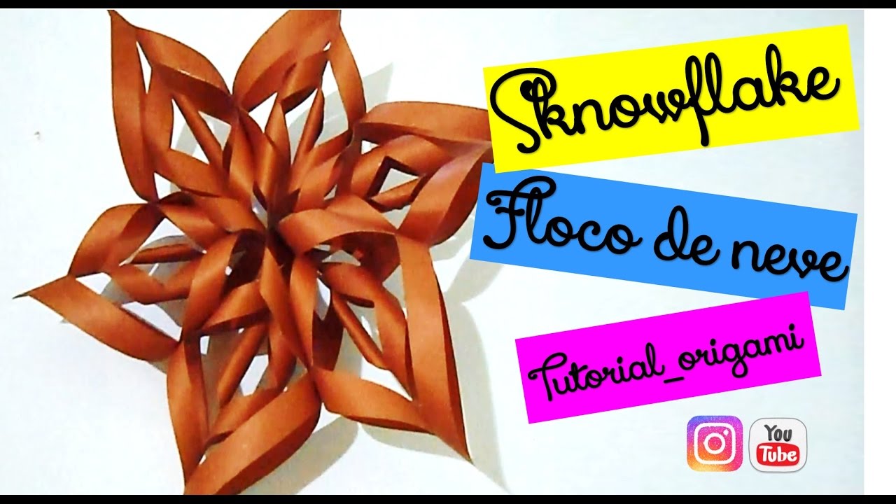 Tutorial Origami - Sknowflake / Floco de Neve - YouTube