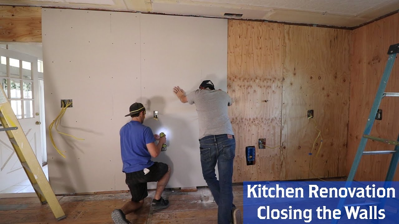 Building a New Kitchen Part 3: Closing the Walls - YouTube
