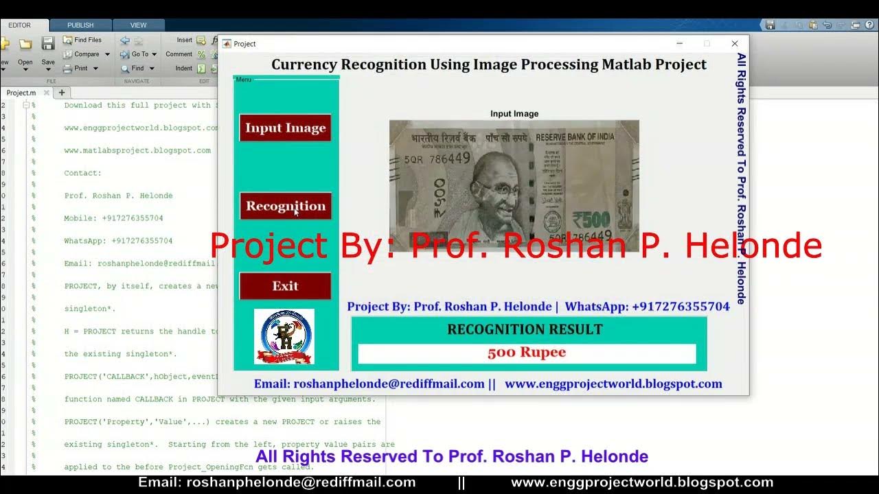 Currency Recognition Using Image Processing Currency Recognition Using Matlab Project Code