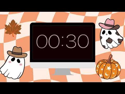 1 Minute Retro Timer/ Classroom Timer/ Halloween/ Fall Timer /one ...