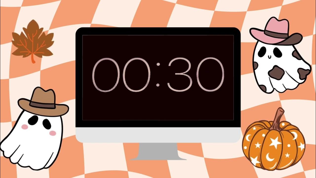 1 Minute Retro Timer/ Classroom Timer/ Halloween/ Fall Timer /one ...