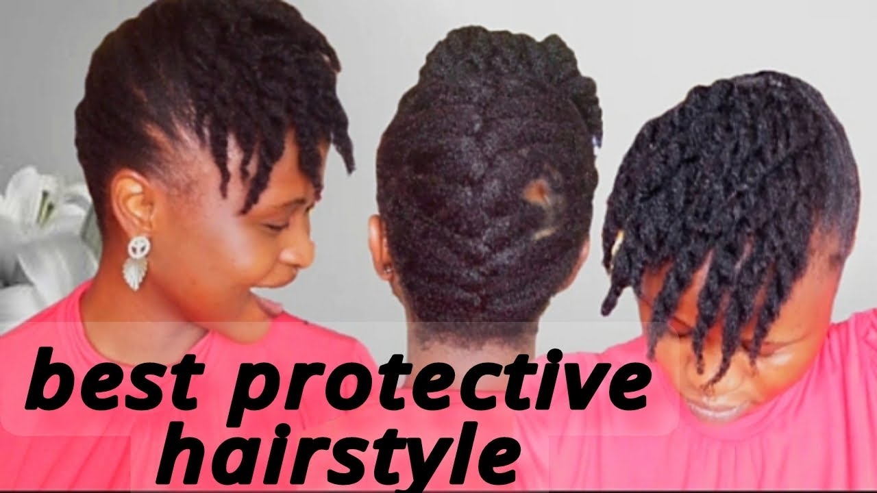 QUICK AND EASY PROTECTIVE HAIRSTYLE FOR NATURAL HAIR - YouTube