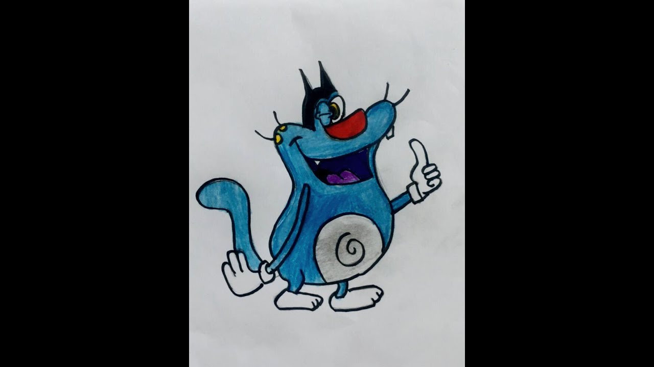 How to draw Oggy | easy step by step - YouTube