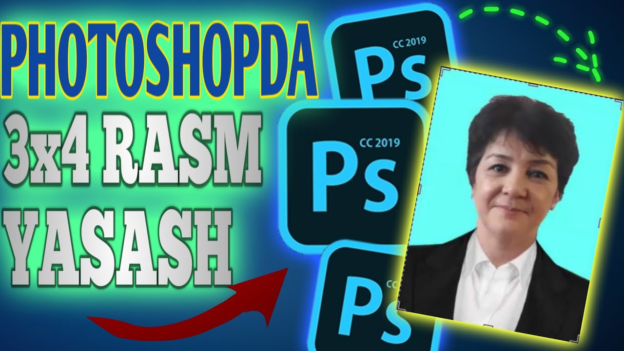 PHOTOSHOPDA 3X4 RASM TAYYORLASH | 3X4 PHOTO IN PHOTOSHOP | PHOTOSHOP ...