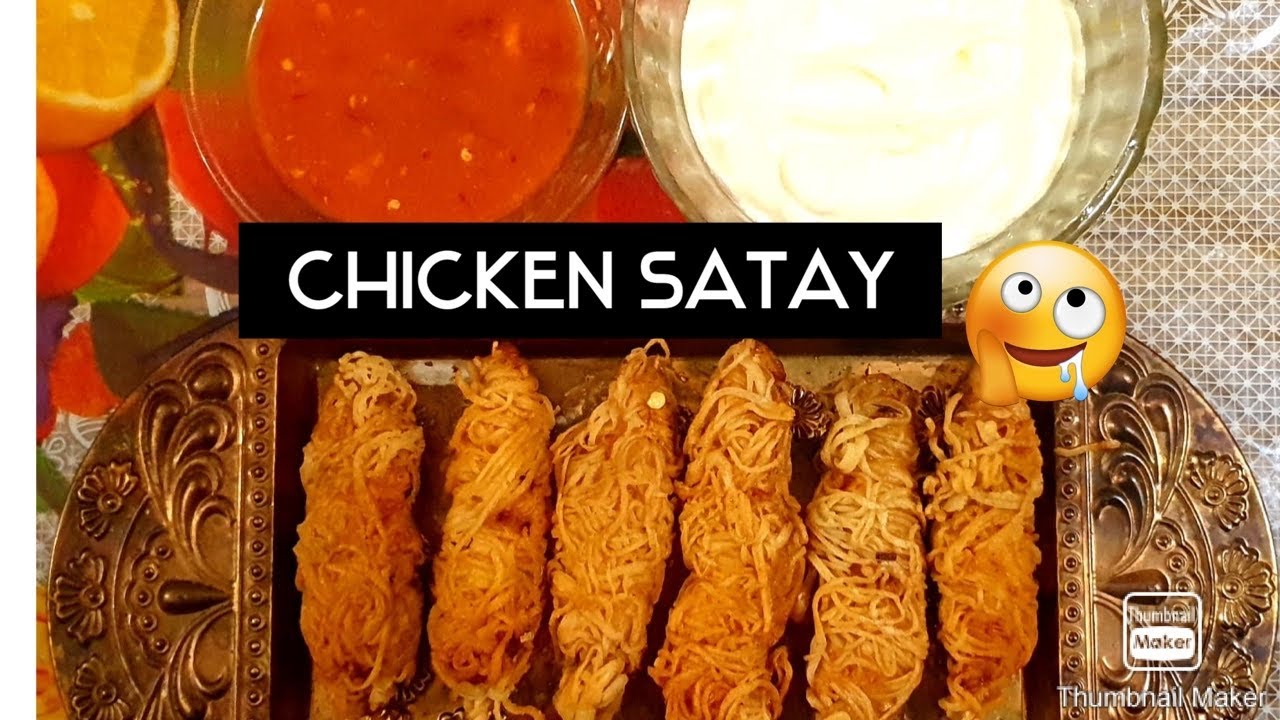 Chicken satay/chicken kunafa Yummy and easy 🤤 - YouTube