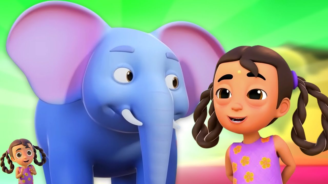 Ek Mota Hathi Animal Song, एक मोटा हाथी, Hindi Poem and Kids Rhymes ...