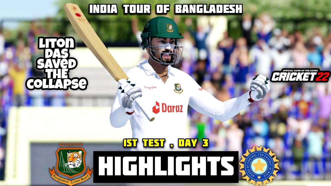 BANGLADESH Vs INDIA - 1st Test Day 3 Highlights | India Tour Of ...