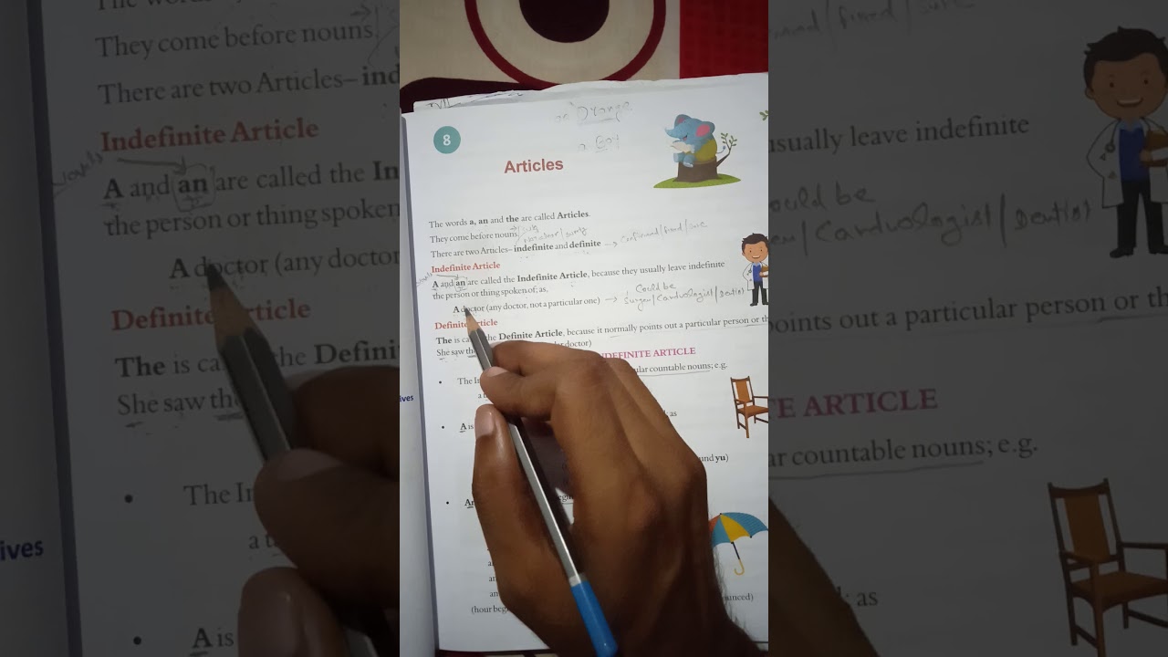 CLASS 7, ENGLISH GRAMMAR, CH 8, ARTICLES. - YouTube