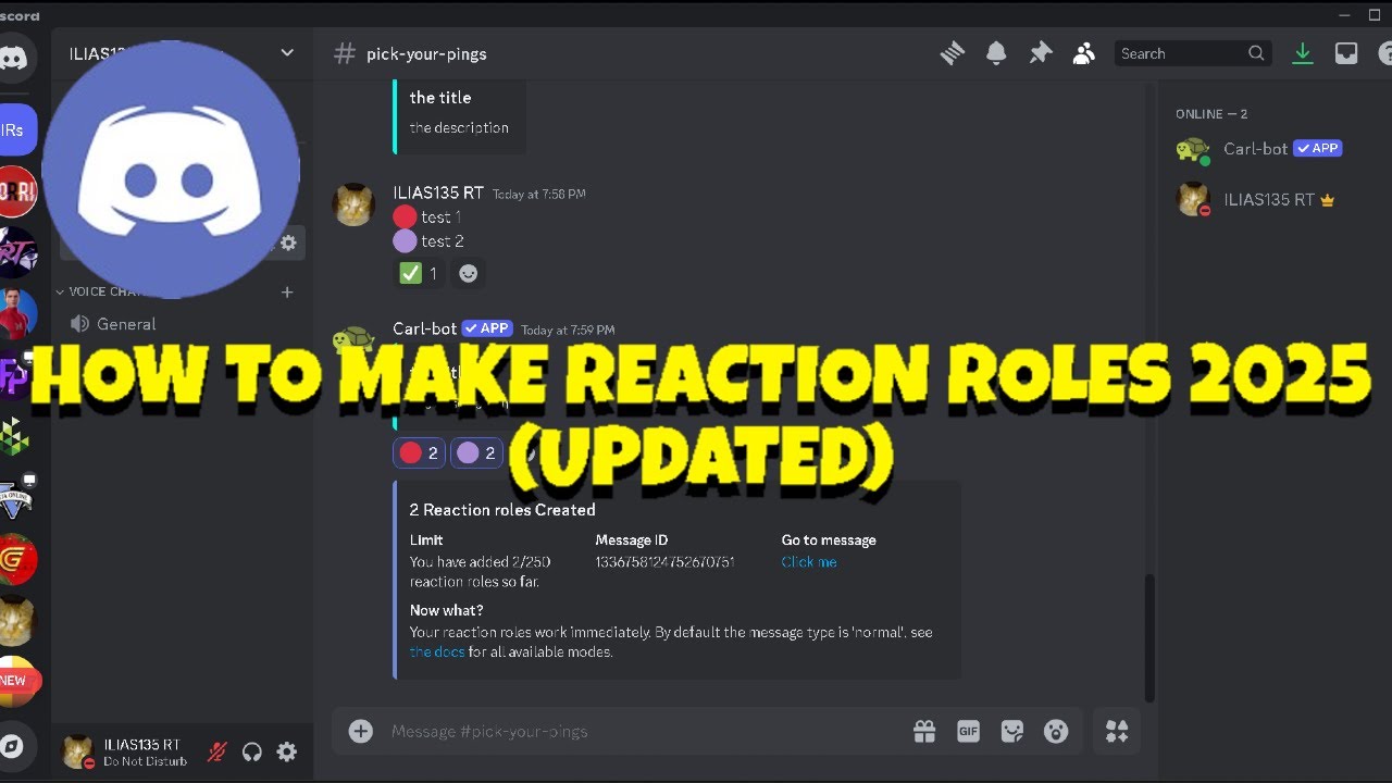 How To Make Reaction Roles on Discord 2025 (UPDATED) - YouTube