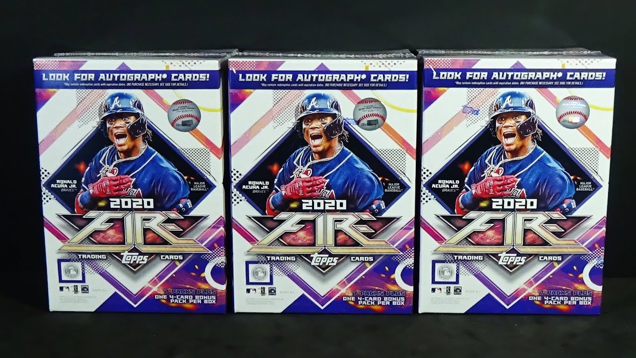 2020 Topps FIRE Baseball 3 Blaster Box Break! HOT! - YouTube