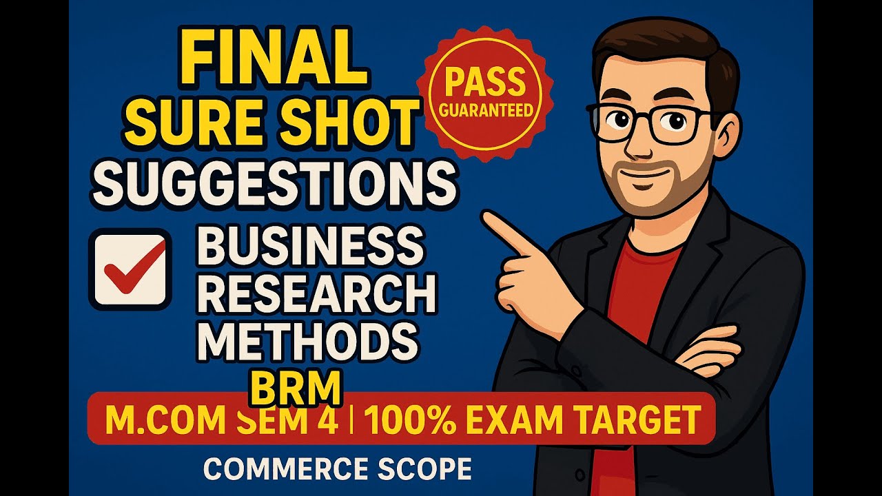 M.COM—Calcutta University Sem 4 | Final Suggestions Business Research Methods | 100% Pass ...