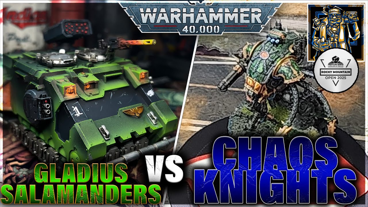 Salamanders (Gladius) vs. Chaos Knights | Round 4 RMO 2025 | Warhammer ...