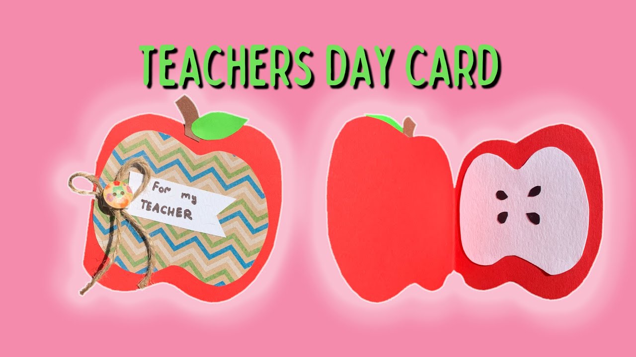 Easy Teachers Day Card - School Craft - DIY - YouTube