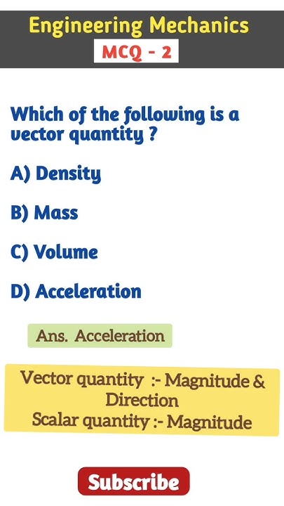 Engineering Mechanics MCQ -2 - YouTube