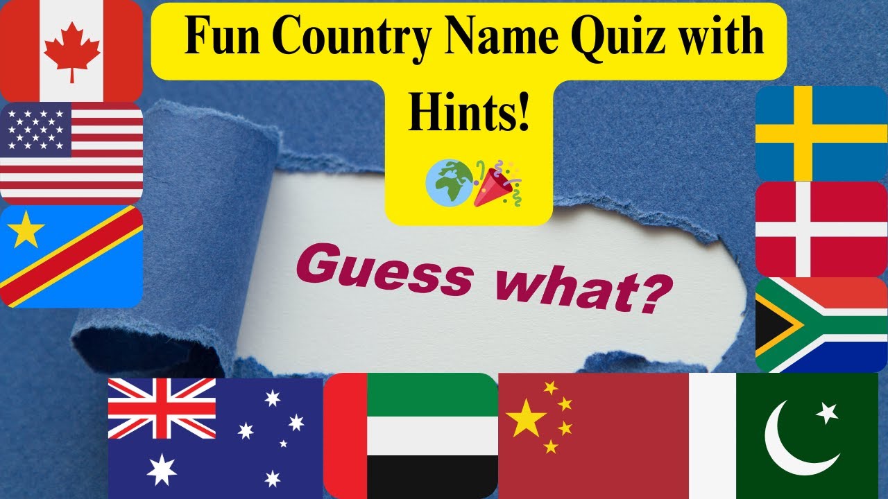 Fun Country Name Quiz with Hints! 🌍🎉/ Learn with Fun - YouTube