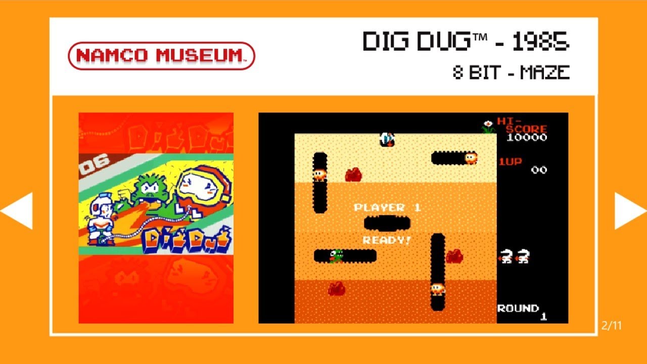 Dig Dug | Namco Museum Collection 1 | Game 2 of 11 | Evercade Handheld ...