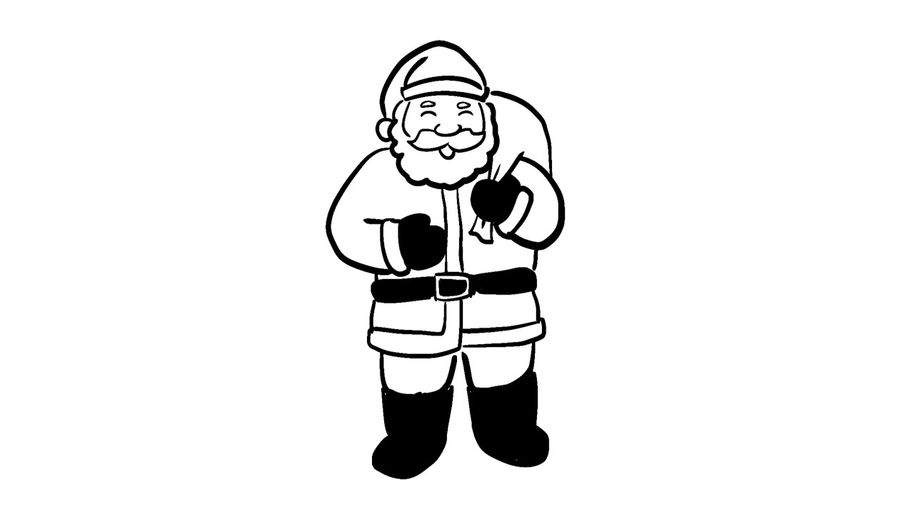 How to Draw a Simple Santa | Step-by-Step Lesson - YouTube