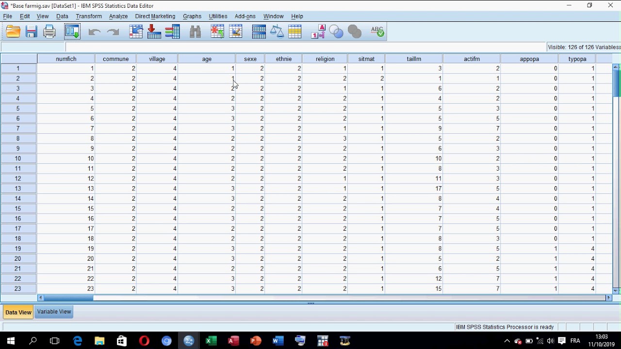 Créer des classes d'intervalles sous le logiciel SPSS - Tableau croisé ...
