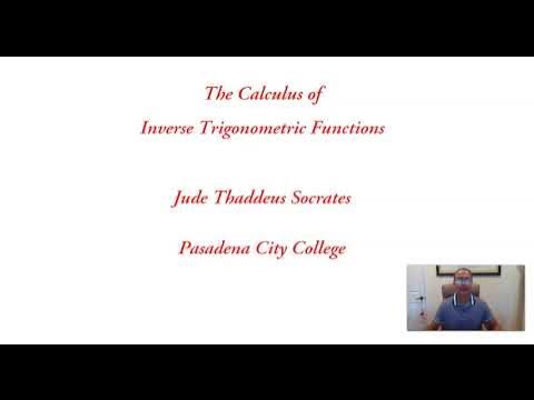 Calculus 5B Video 02 The Calculus of Inverse Trig Functions - YouTube
