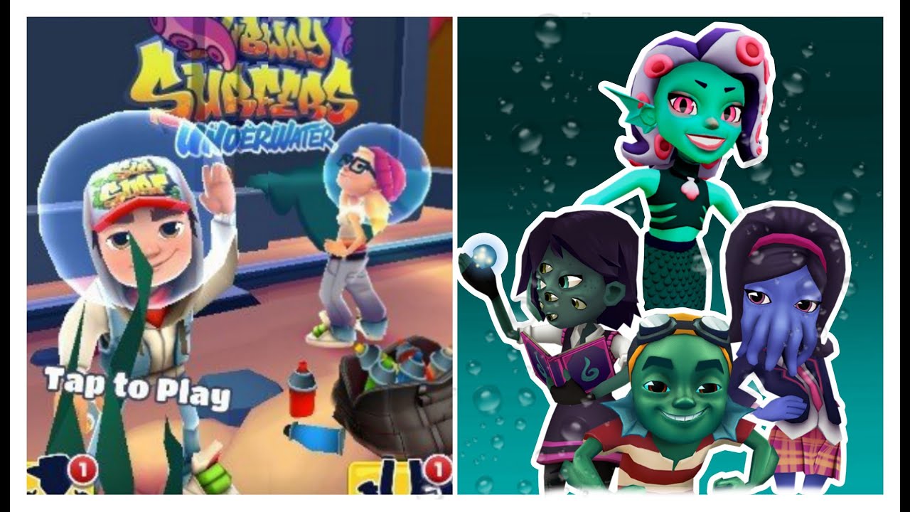 Characters that can breath UNDERWATER in Subway Surfers - YouTube