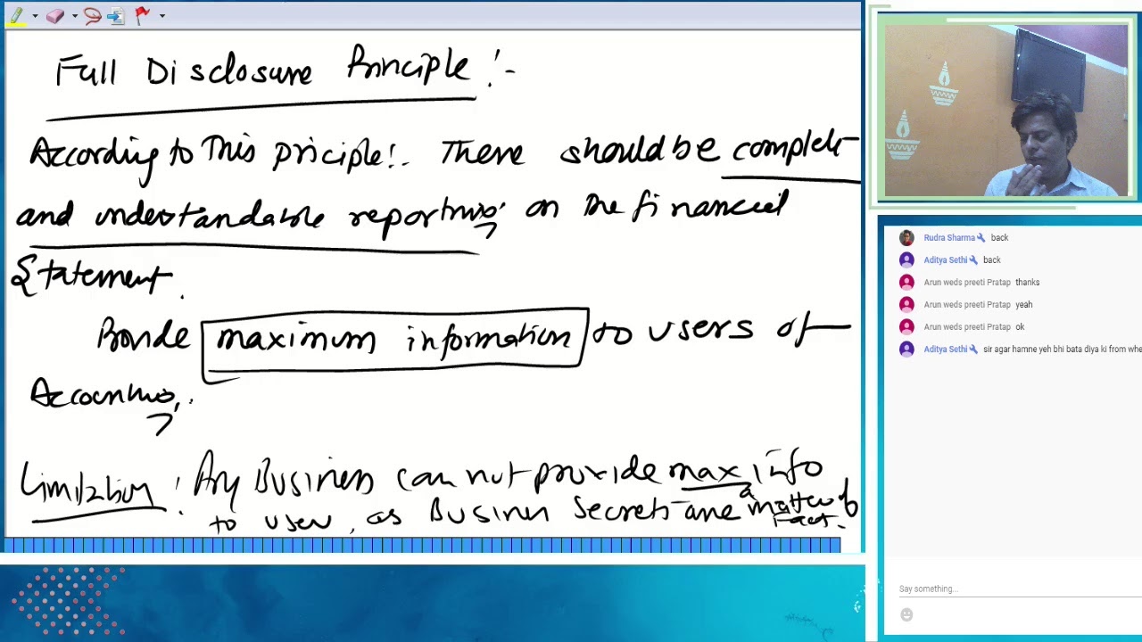 Accounts Class 11th : Accounting Conventions: Full Disclosure Principle ...